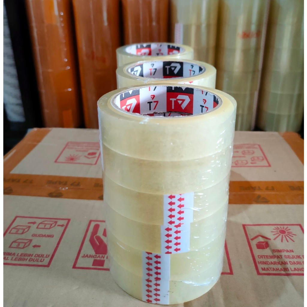 Jual Lakban Bening 1 Inch 1 Pack Isi 6 Roll 24mmx90Yard Selotip Transparan Selasiban Isolasi ...