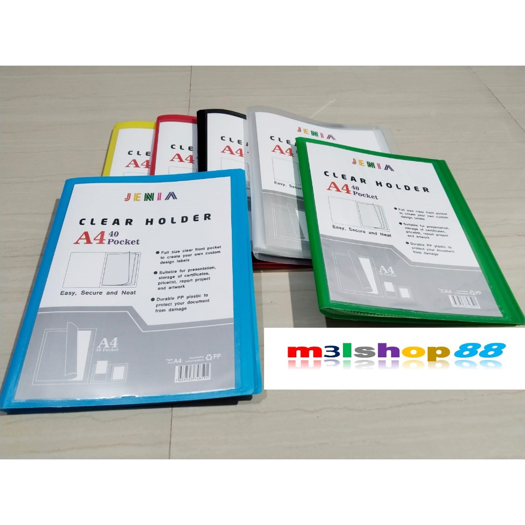 Jual Clear holder A4 40 lembar Jenia -1 pcs | Shopee Indonesia