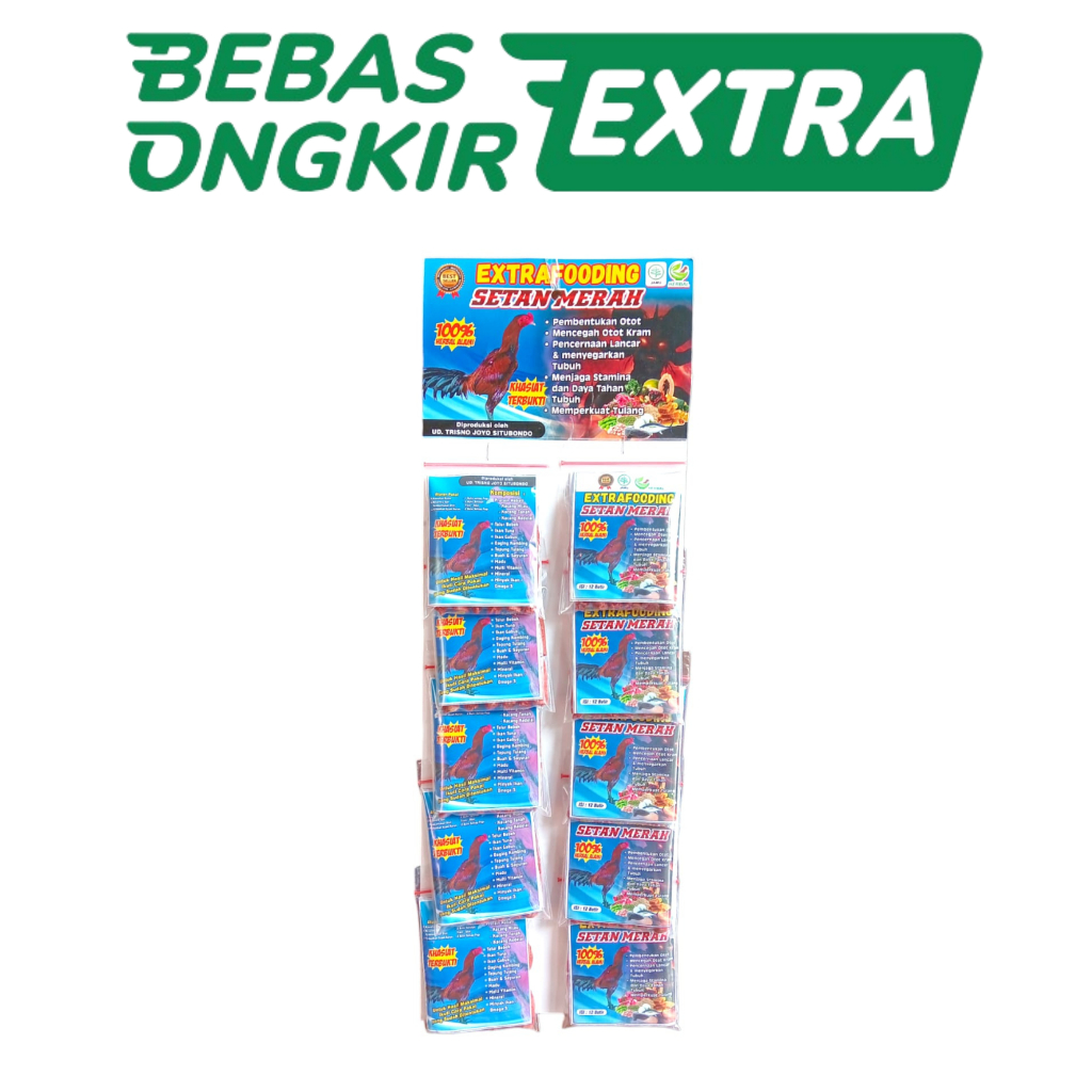 Jual EXTRAFOODING BIRU (1 RENTENG) SETAN MERAH NEW - sarapan ayam ...