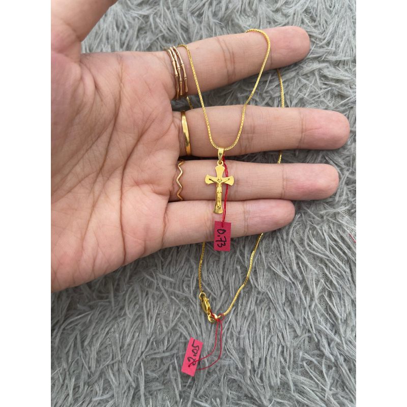 Jual Set Kalung dan Liontin Wanita model Salib Elegant Elegan | Shopee ...