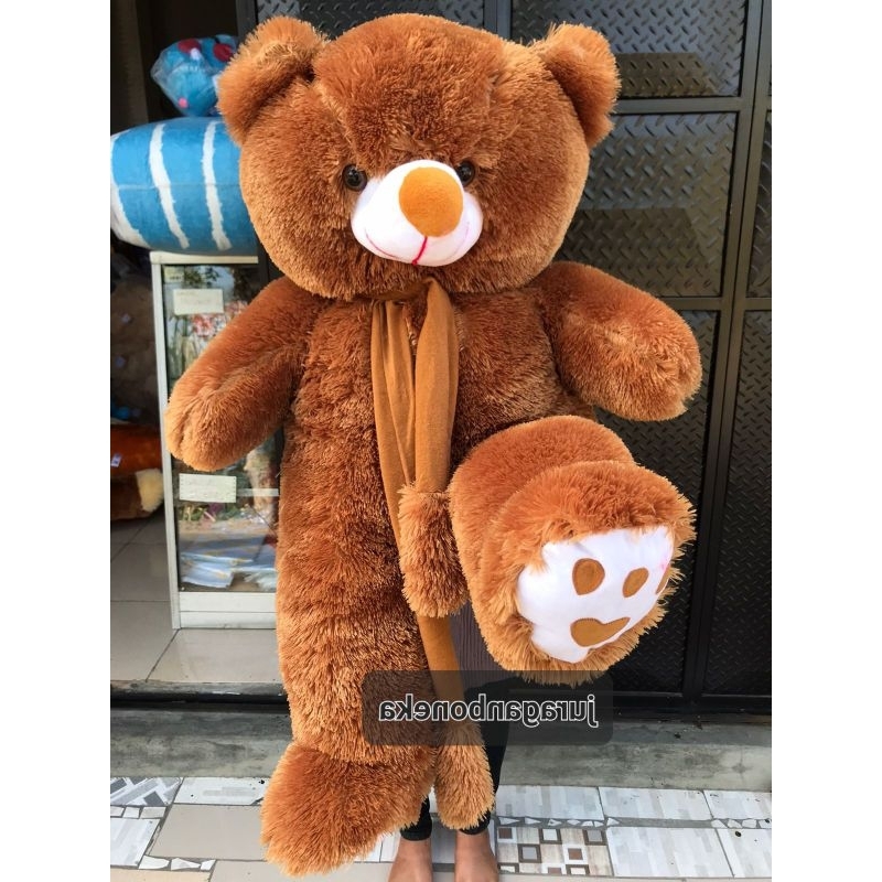 Jual Boneka Teddy Bear //Boneka bear jumbo 1 mtr besar//teddy bear topi ...