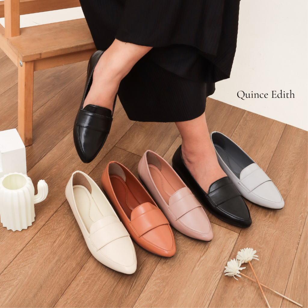 Jual QUINCE Edith Sepatu Basic Flat Shoes Wanita | Shopee Indonesia