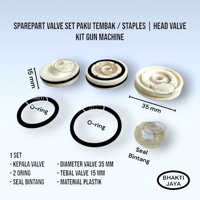 Jual Sparepart Valve Set Paku tembak / Staples | Head Valve Kit Gun ...