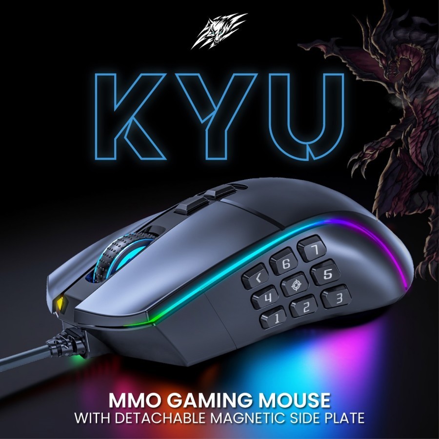 Jual SADES KYU M01 MMO GAMING MOUSE | Shopee Indonesia