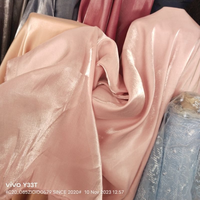 Jual Kain bahan shimmer organza hologram glossy glowing | harga per 0,5 ...