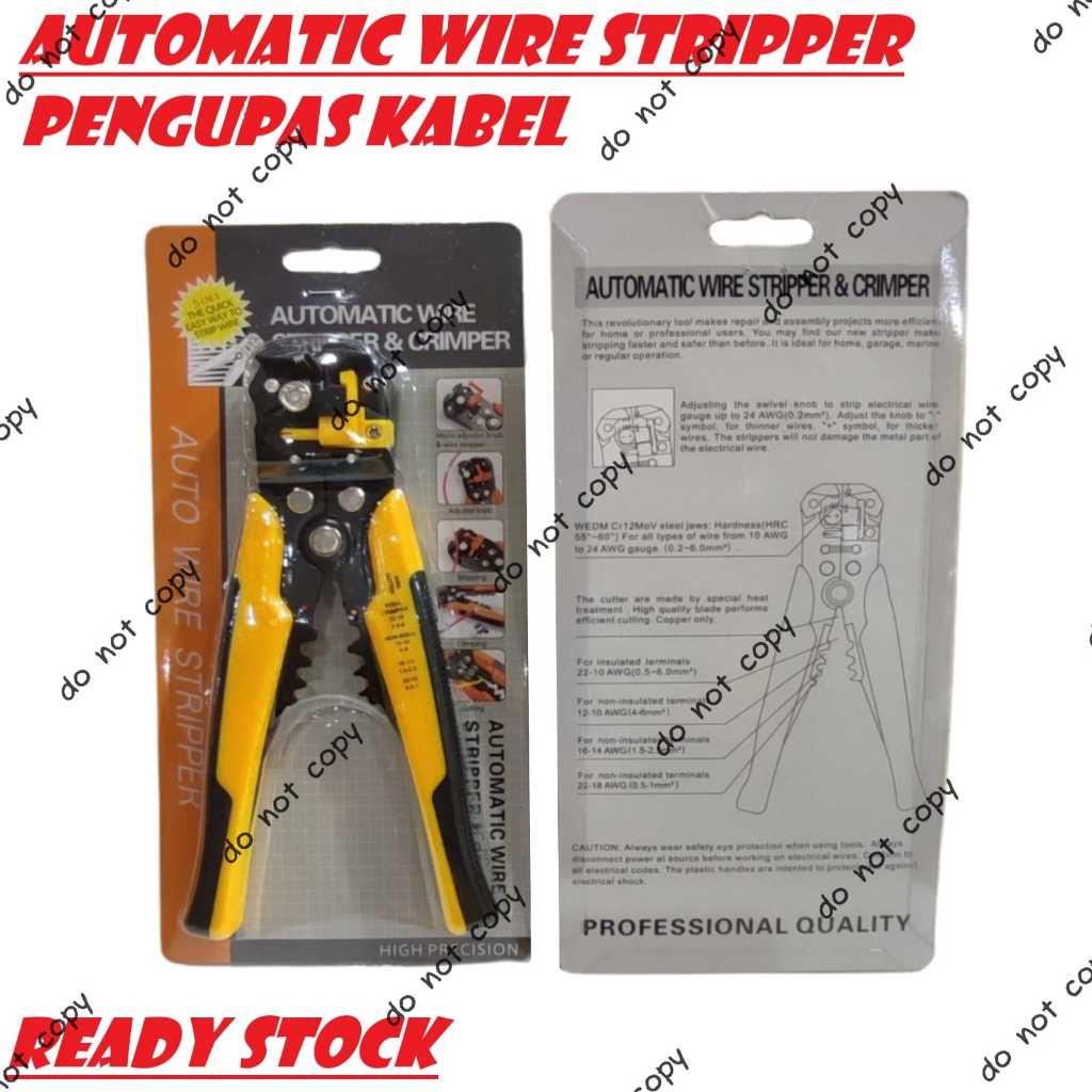 Jual Tang Automatic Wire Stripper Crimper Wire Cuter Pliers Cutting ...