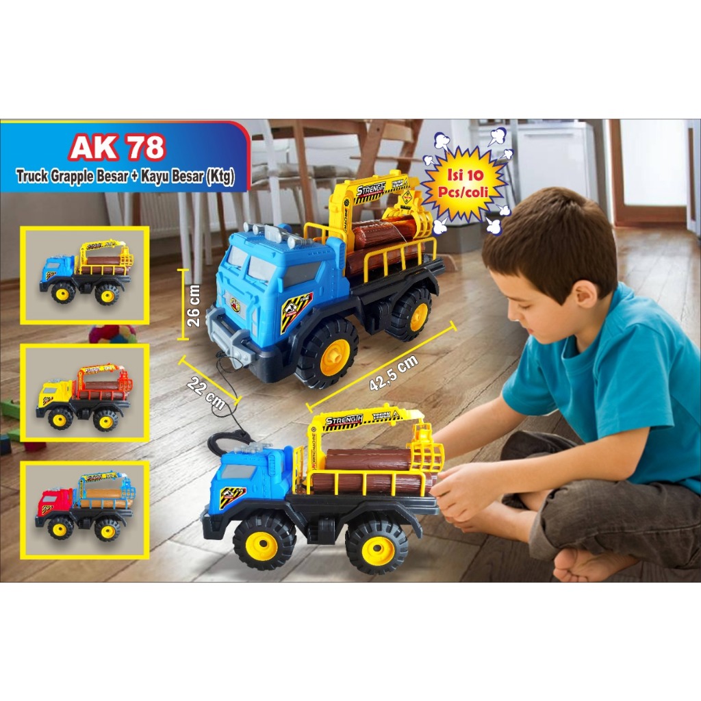 Jual AK JUMBO/Mainan mobil truk pengangkut kayu jumbo ukuran besar AK ...