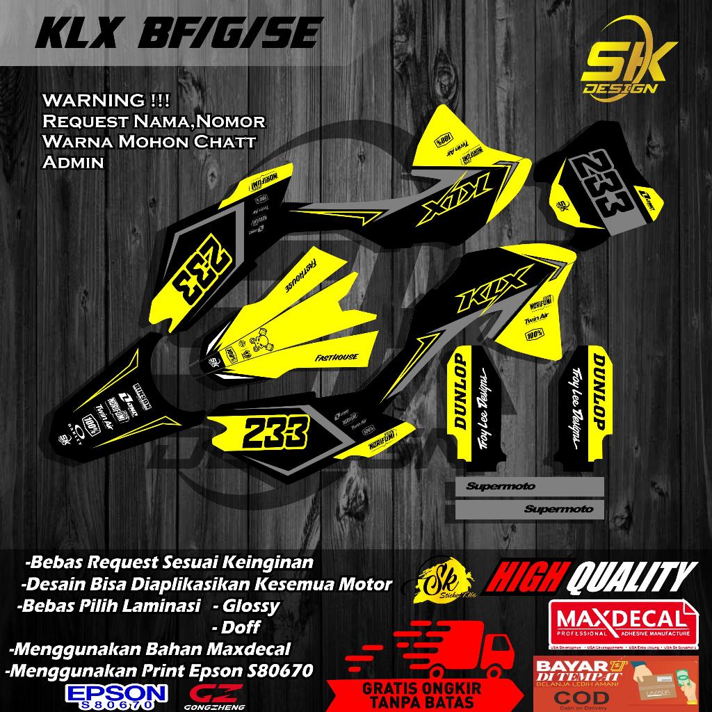 Jual DC 522 STICKER DECAL FULLBODY MOTOR KLX BF/G/SE MOTIF SIMPEL LIST ...