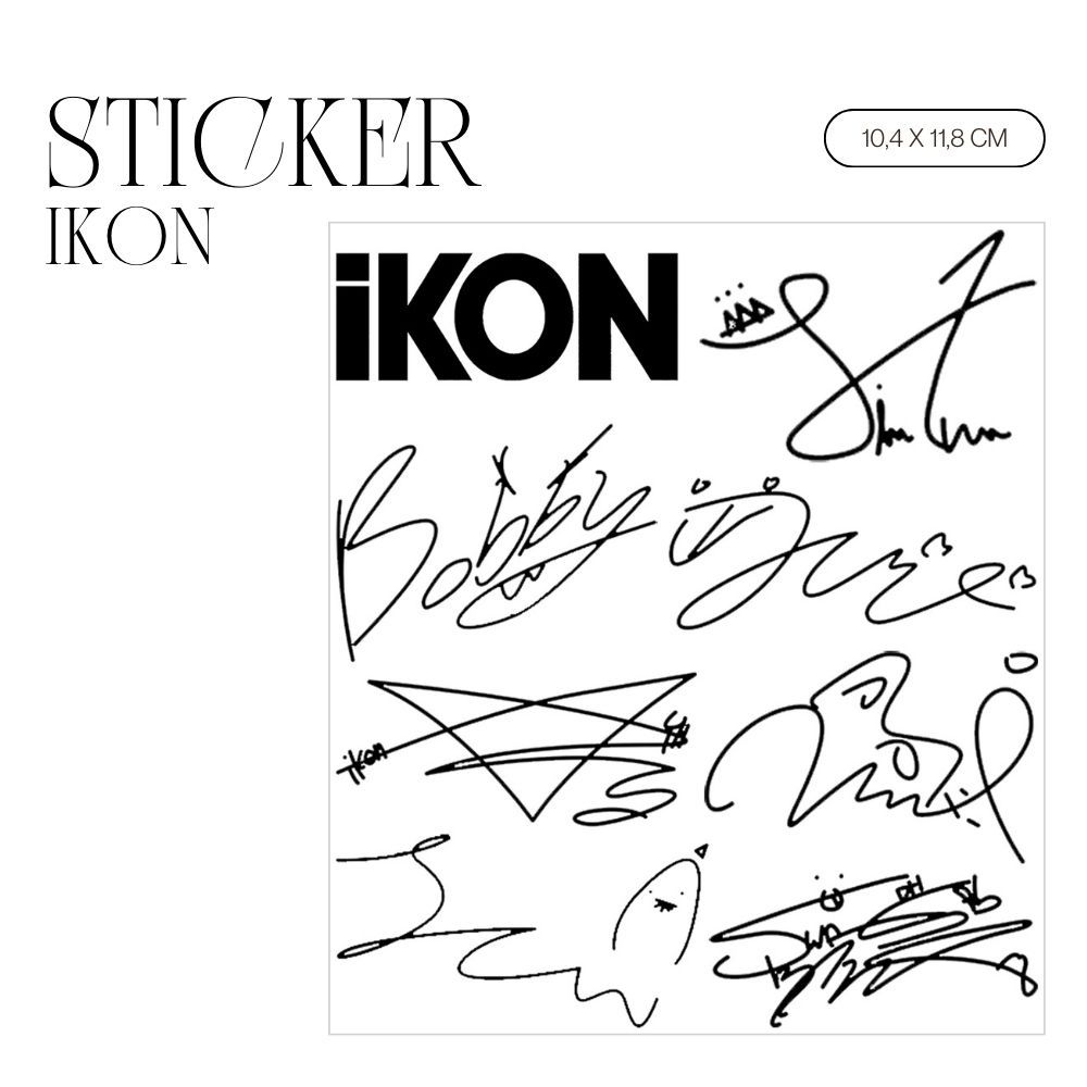 Jual STIKER IKON (1 SET) TANDA TANGAN TTD KPOP IDOL KOREA PREMIUM MURAH ...