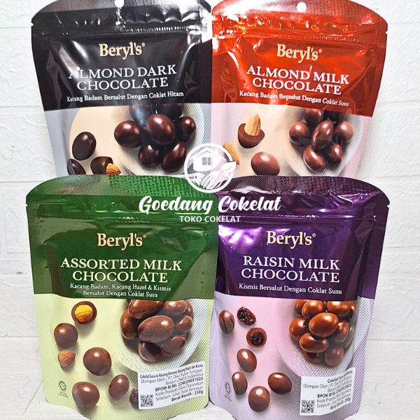 Jual Beryl's Beryls Coklat Cokelat Impor Malaysia Assorted Almond Raisin Milk Dark Chocolate ...