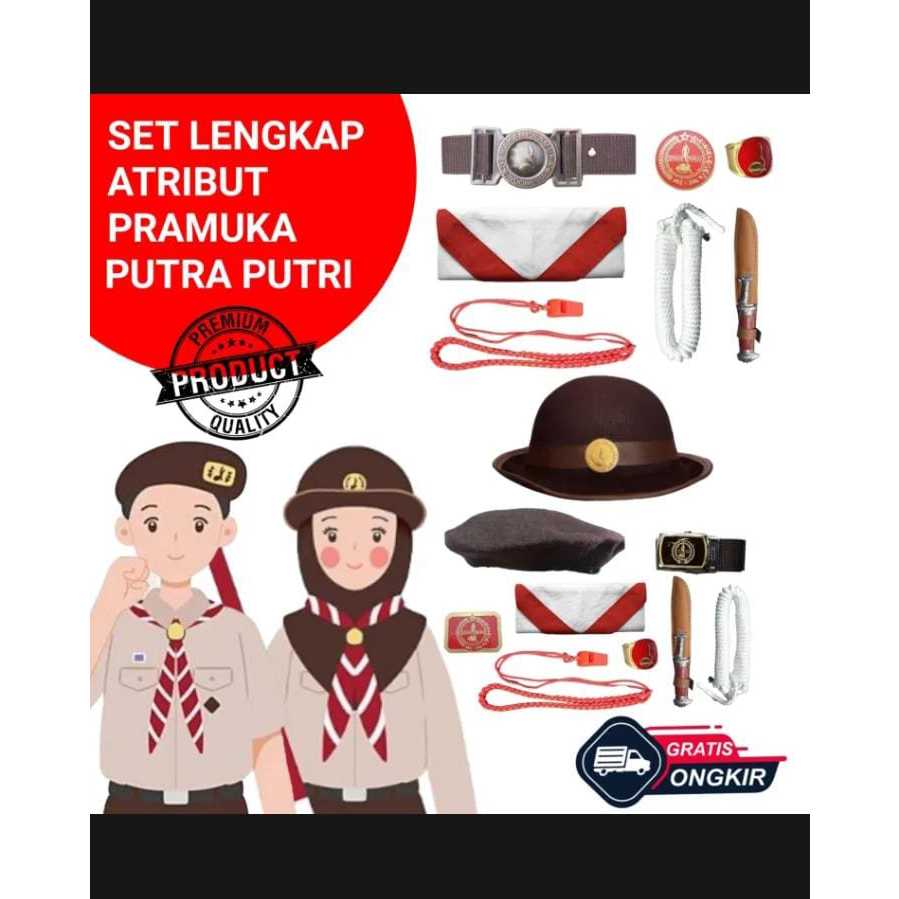 Jual Atribut Pramuka Lengkap SD/ Set Lengkap Atribut Pramuka Cewek ...