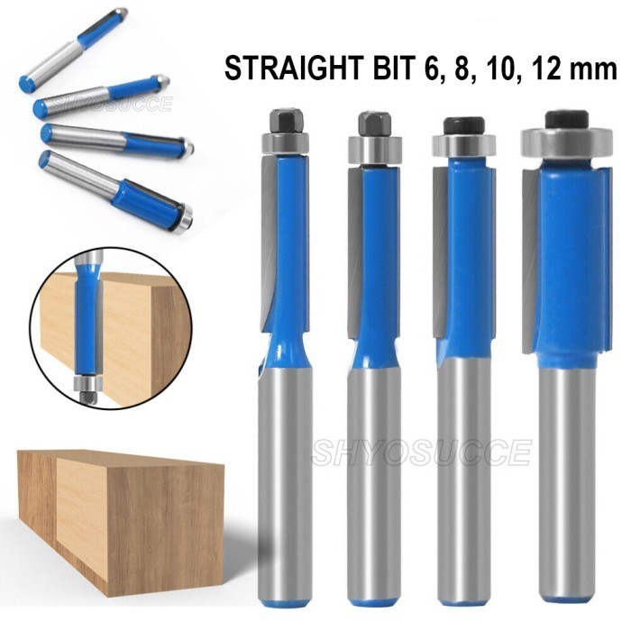 Jual Flash Trim Router Bit 6 8 10 12 mm / Mata Profil Bearing | Shopee ...