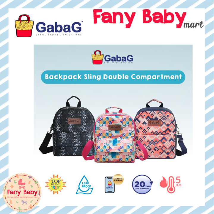 Jual GABAG COOLER BAG BACKPACK SLING DOUBLE COMPARTMENT | Shopee Indonesia