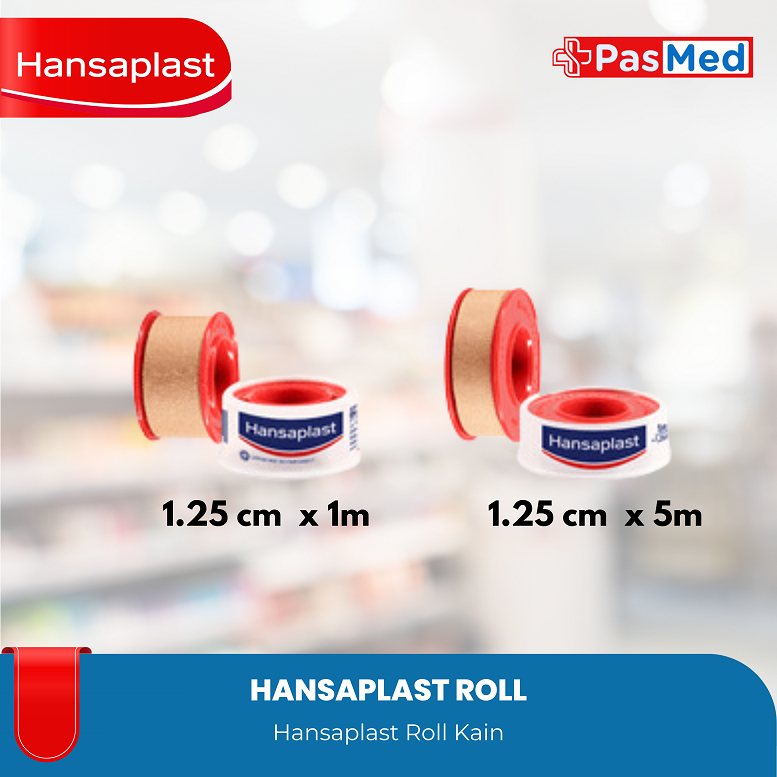 Jual PASMED | HANSAPLAST Roll Besar 1,25cm x 5 Meter/ Roll Kecil 1,25cm ...