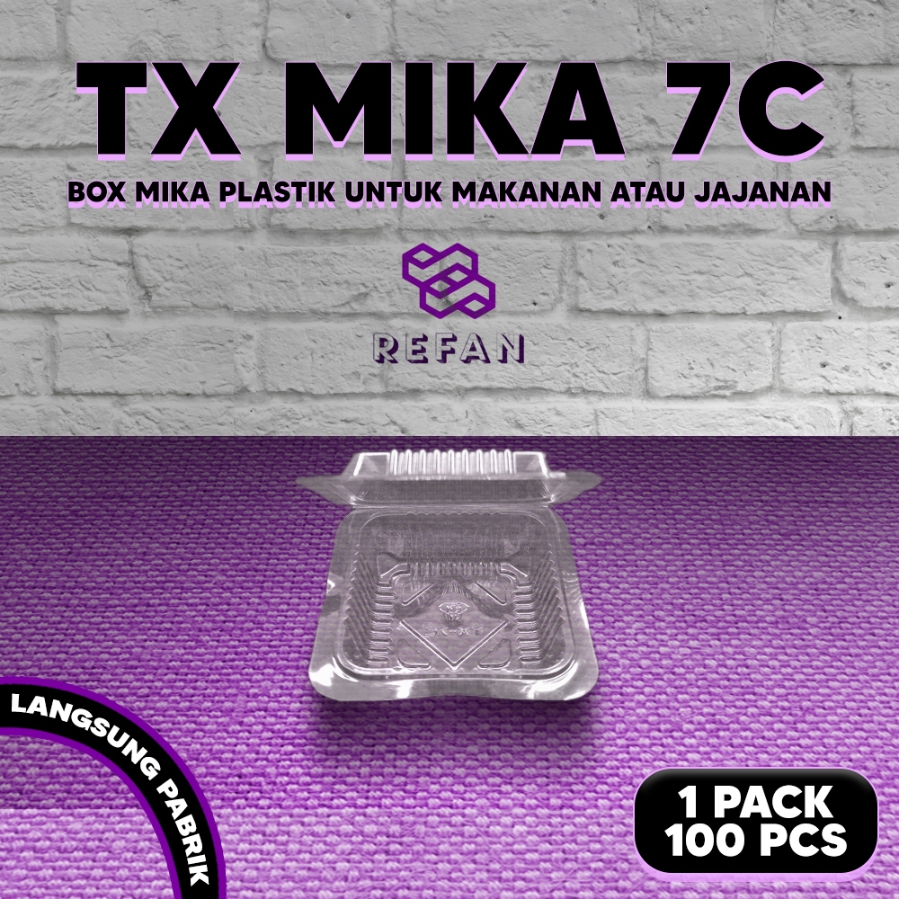 Jual Box mika plastik isi 100pcs / Box mika plastik bening kue, makanan ...