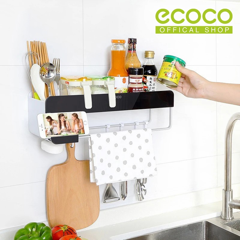 Jual ECOCO Multifunctional Wall Mounted Shelf - Rak Multifungsi modern ...
