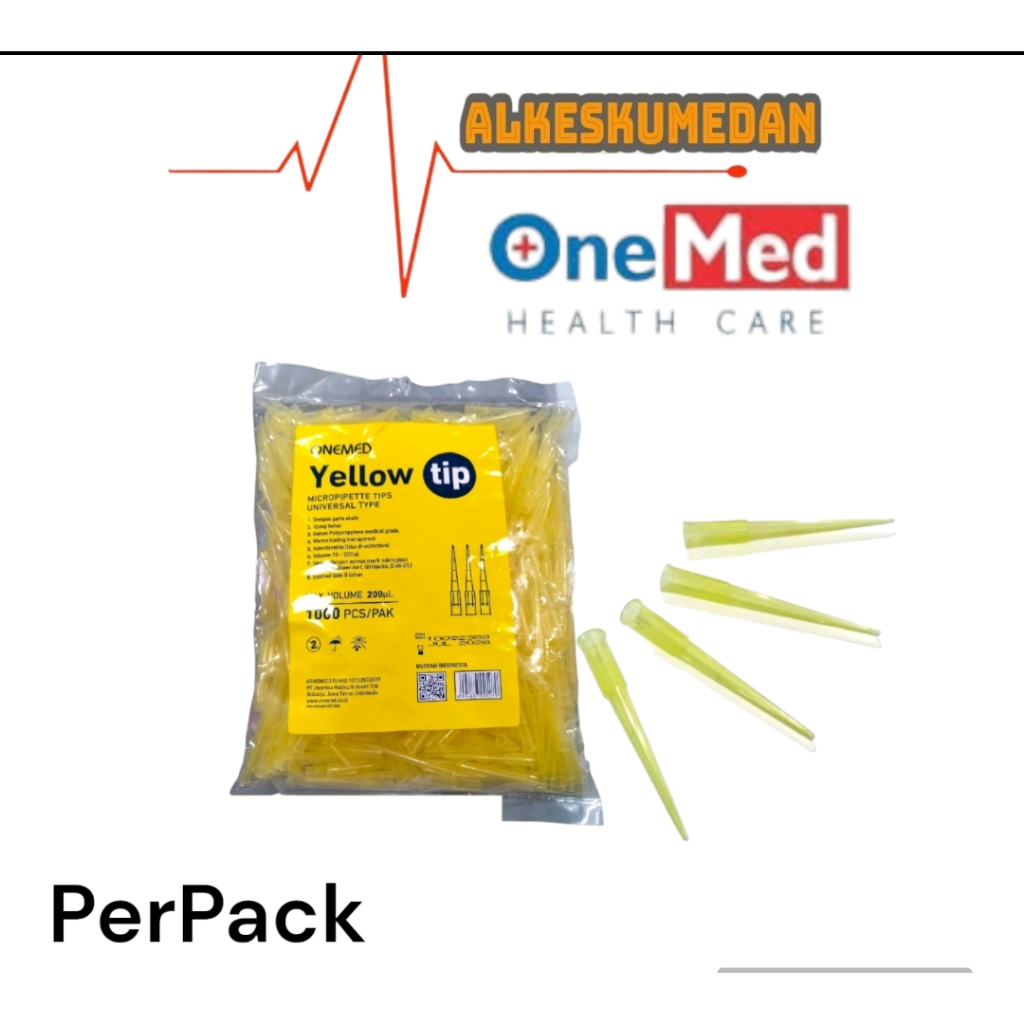 Jual YELLOW TIP MICROPIPET TIP KUNING ONEMED 1PACK | Shopee Indonesia