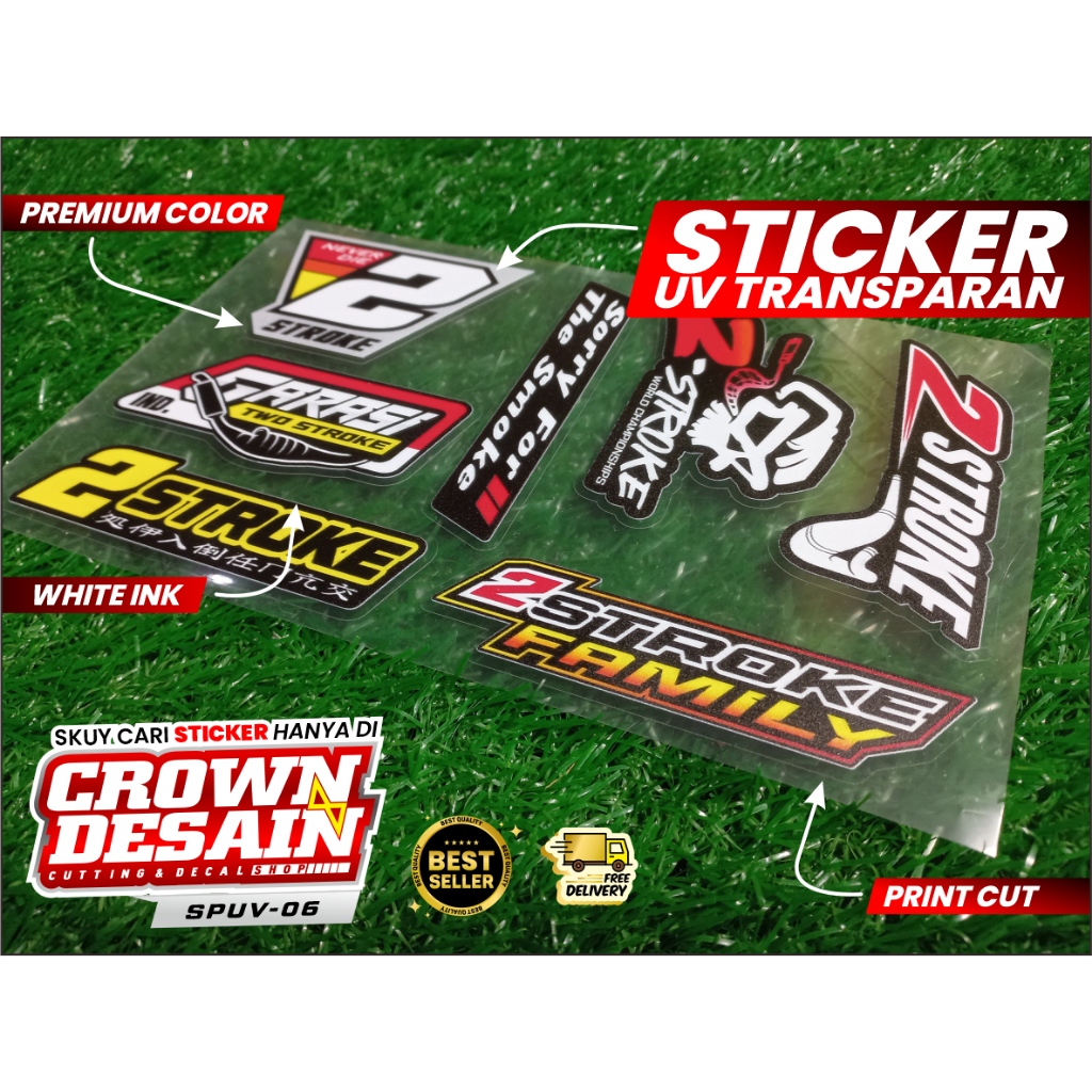 Jual Stiker Sponsor Racing 2 Tak/2 Stroke Transparan Hologram - Stiker ...
