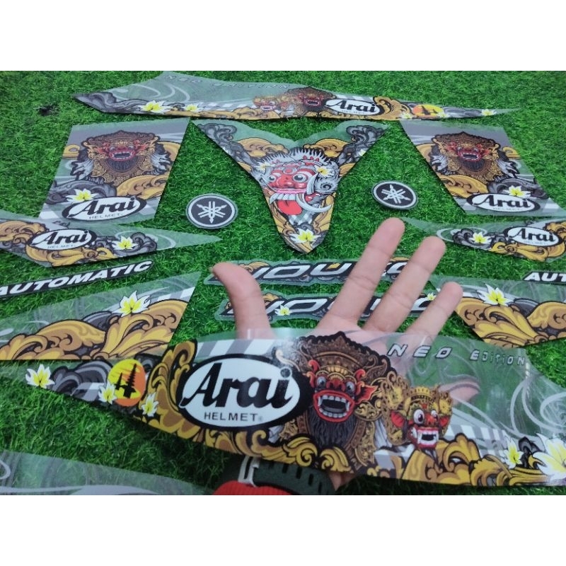 Jual Striping Sticker Transparan Yamaha Nouvo Z costum Barong Bali Arai ...
