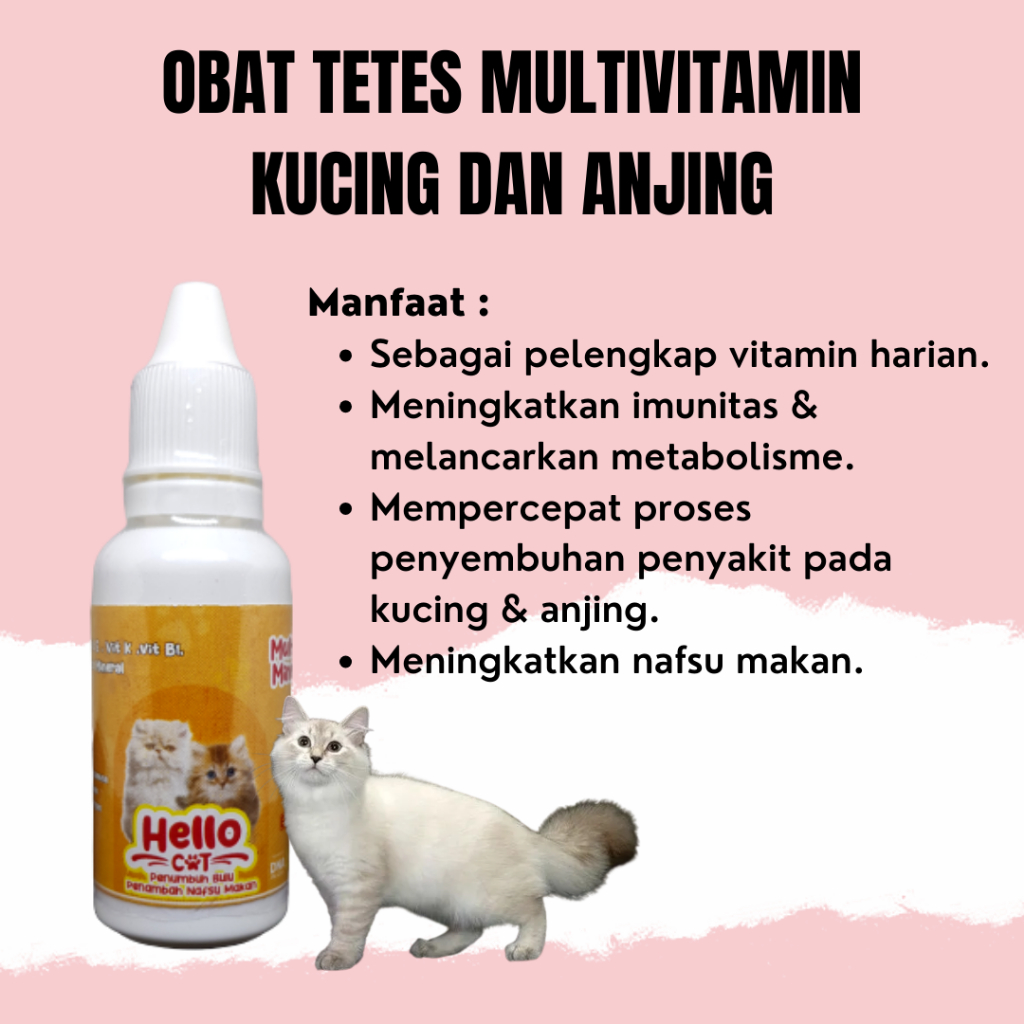 Jual OBAT TETES MULTIVITAMIN HEWAN PELIHARAAN MENJAGA KESEHATAN DAN ...