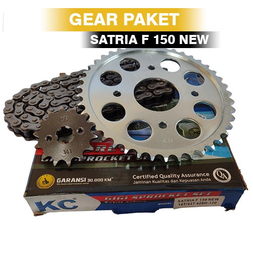 Jual Gear Paket / Gear Set SSS KC Satria F 150 New 14/43T 428H-120L ...