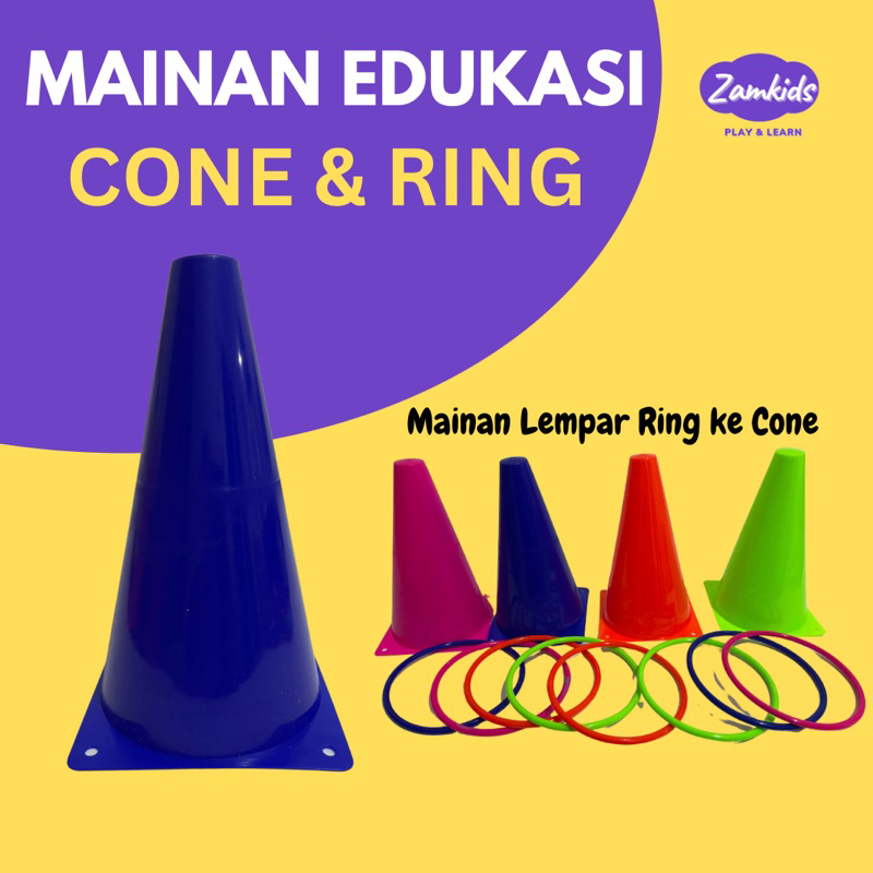 Jual MAINAN EDUKASI CONE RING LEMPAR CINCIN KERUCUT ANAK BALITA ...