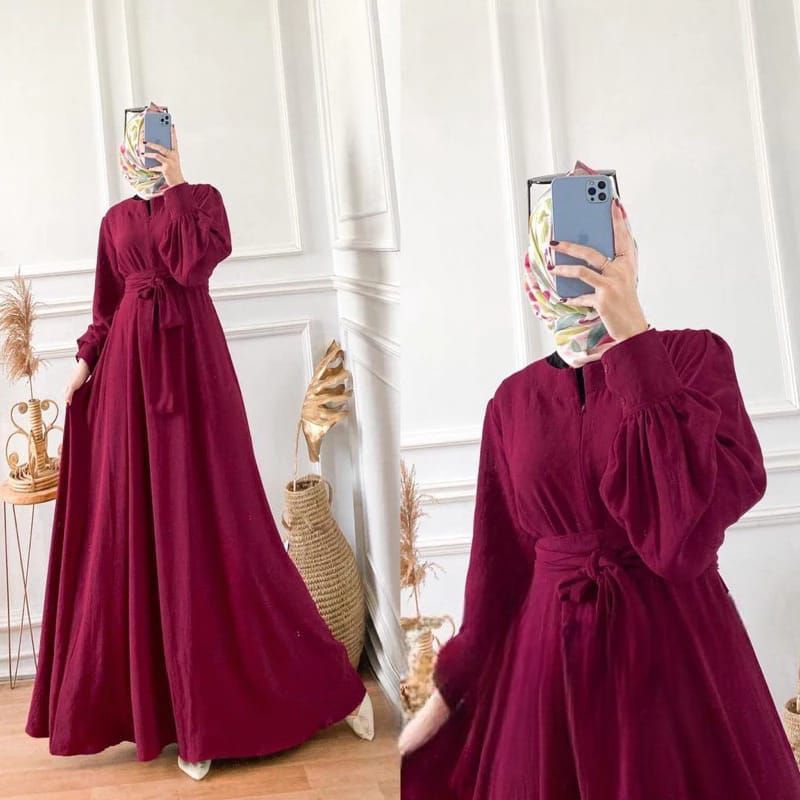 Jual DELISA DRESS REMAJA GAMIS CRINKEL AIRFLOW SIZE S M L XL XXL DRESS ...