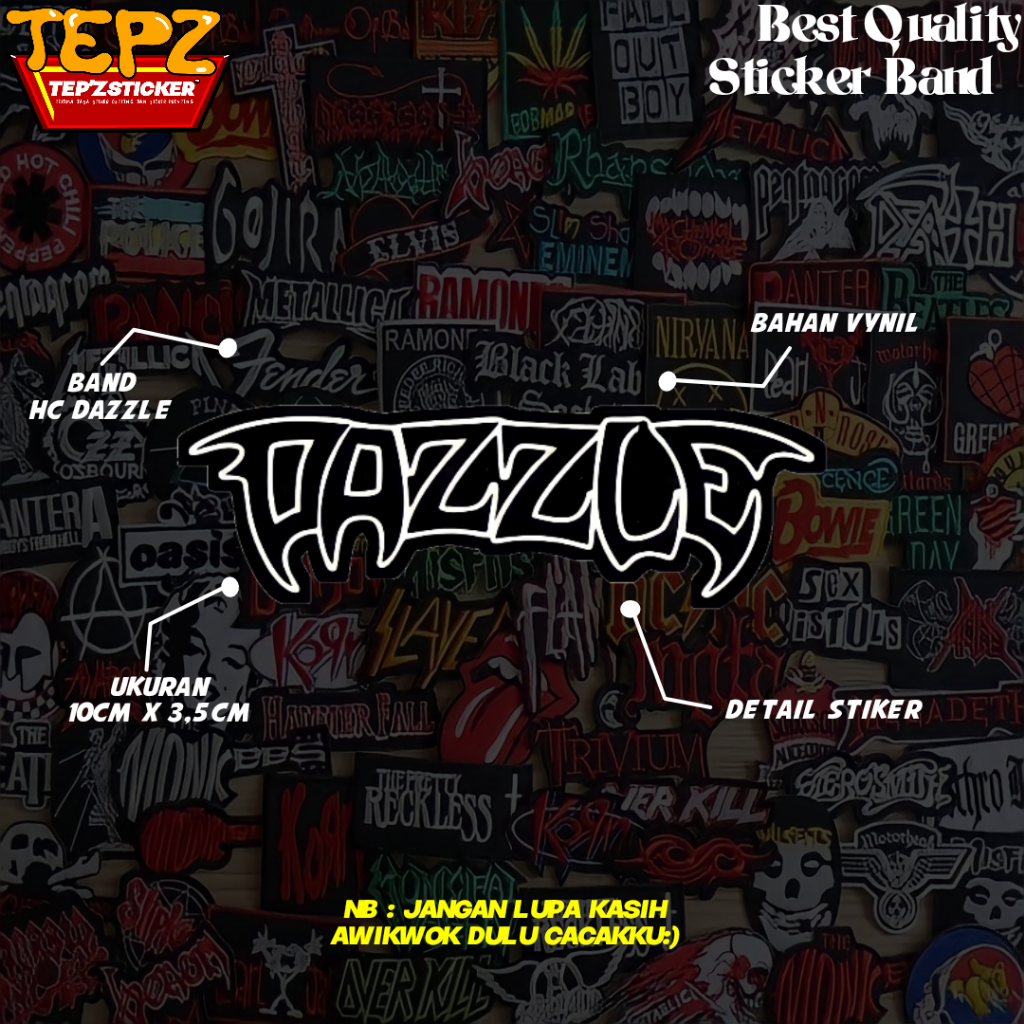 Jual STIKER STICKER (BAND HC DAZZLE) STIKER BAND|STIKER METAL|STIKER ...