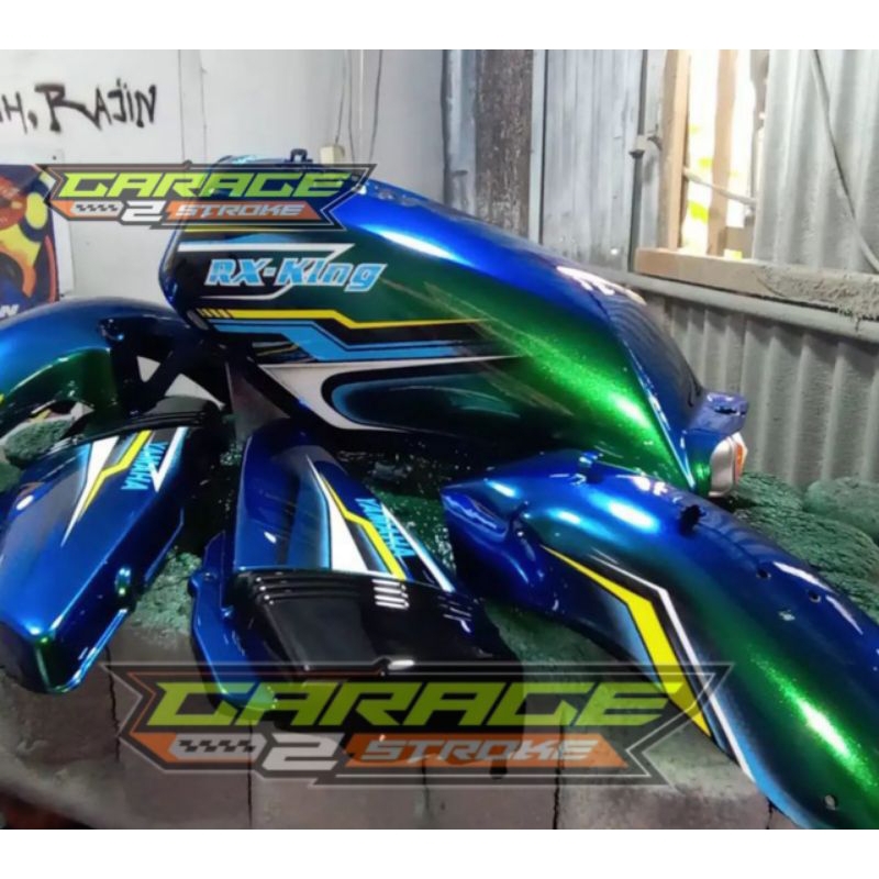 Jual Tangki Set Yamaha Rx King Bunglon List Custom Hijau | Shopee Indonesia