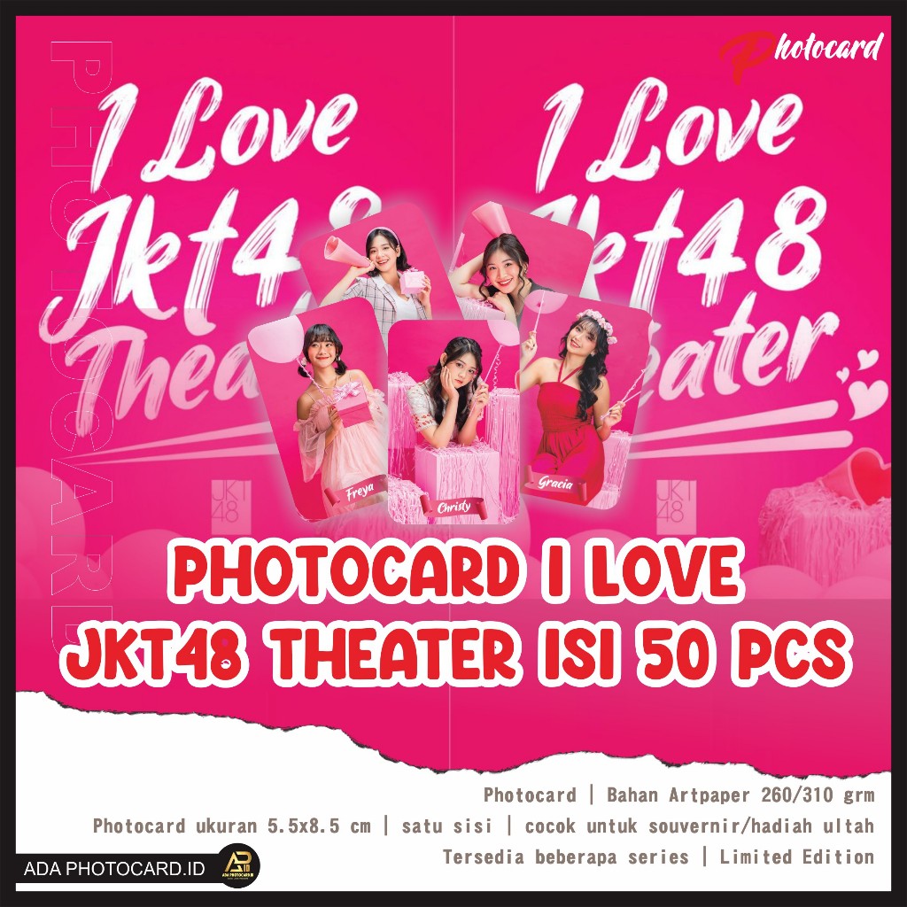 Jual Photocard I Love JKT48 Theater 50Pcs Unofficial Limited Edition | Bonus Stiker dan Inner ...