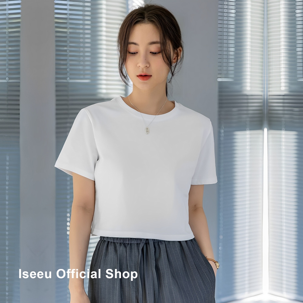 Jual Iseeu Basic Crop Tee Cotton Combed 24s Vol1 | Shopee Indonesia