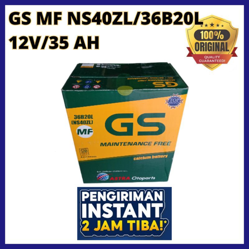 Jual GS MF NS40ZL/36B20L 12VOLT/35AH | Shopee Indonesia