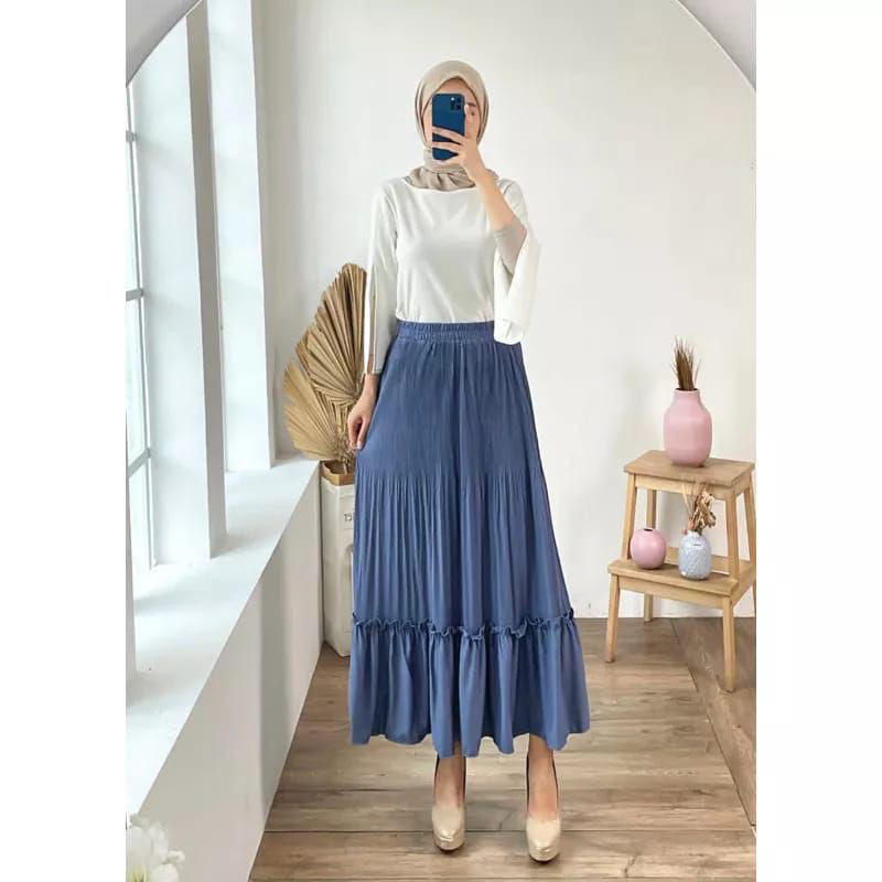 Jual ROK SUSUN RUFFLE PLISKET // HYGET PREMIUM RUFLE ROK BEST SELLER ...