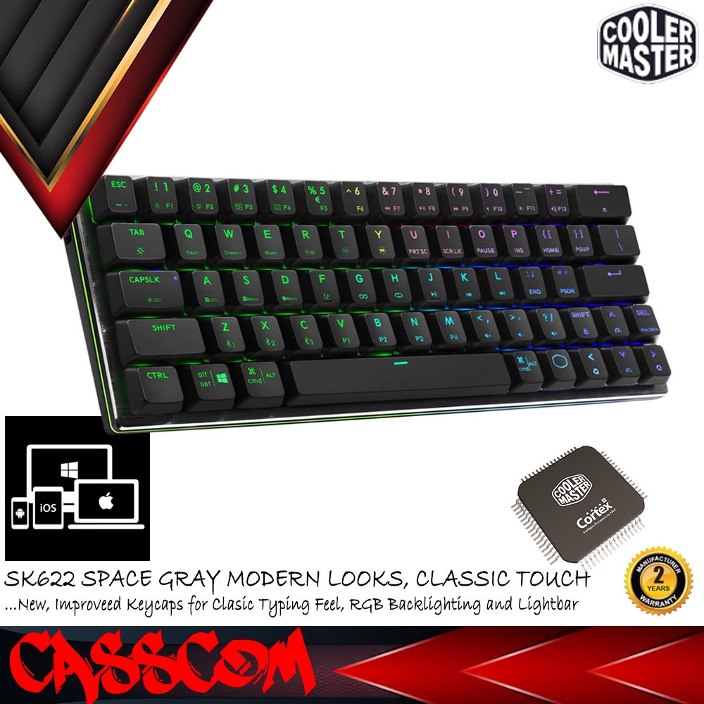 Jual Cooler Master SK622 Hybrid Wireless Mechanical Gaming Keyboard ...