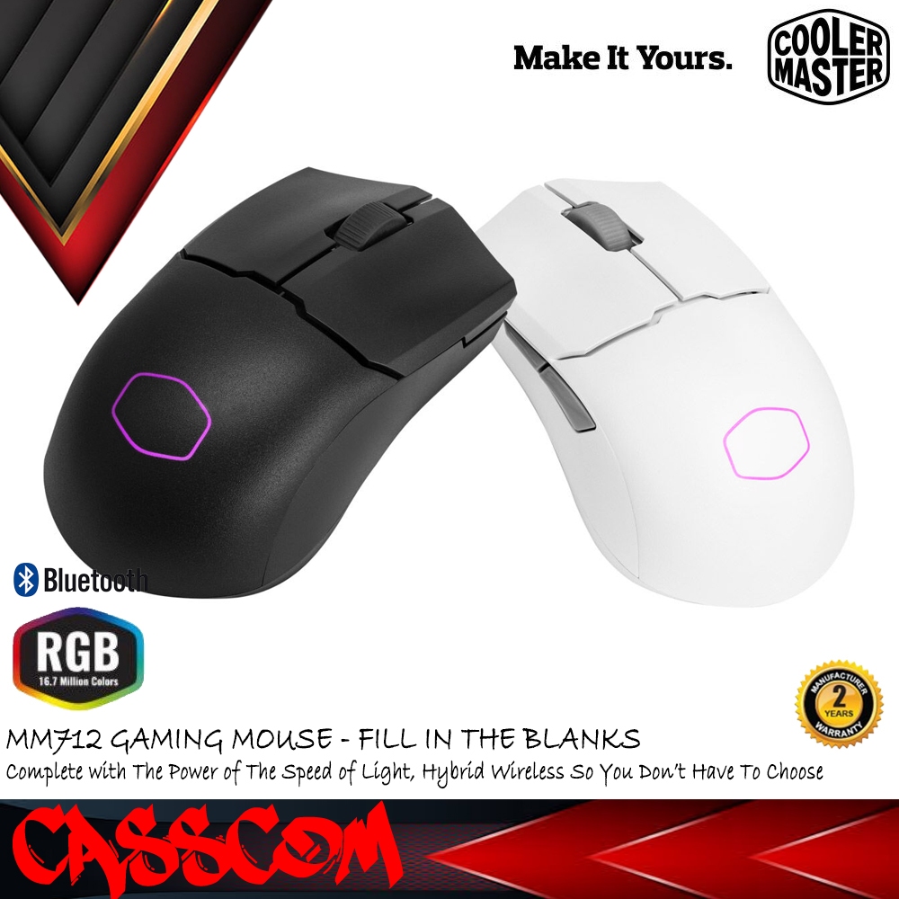 Jual COOLER MASTER MM712 Gaming Mouse RGB Wireless Bluetooth - Type-C ...