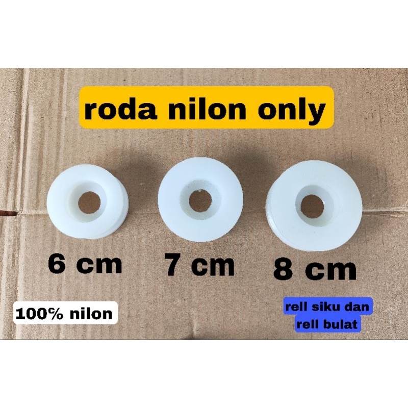 Jual roda nilon only / roda nilon saja tanpa rumah dan bearing | Shopee ...