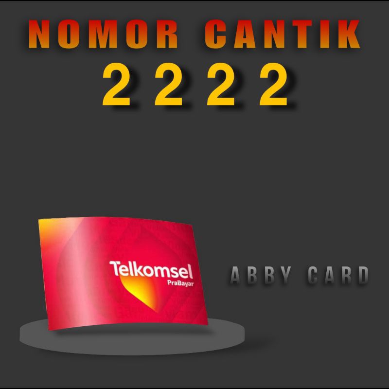 Jual SERI KWARTED 2222 Kartu Telkomsel Nomor Cantik Abby Card | Shopee Indonesia