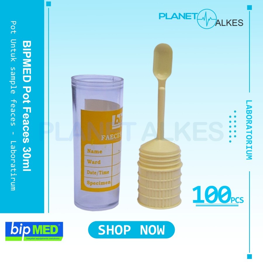 Jual Faeces Container / Pot Feaces BIPMED pot feses 30ml isi 100 pcs ...