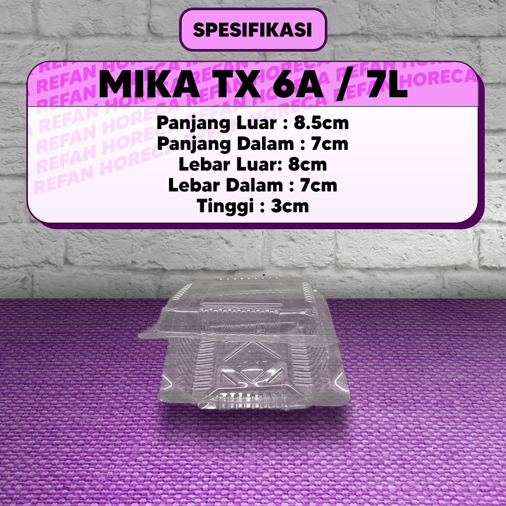 Jual Box mika semua ukuran / Kotak mika kue ukuran sedang / mika kue ...