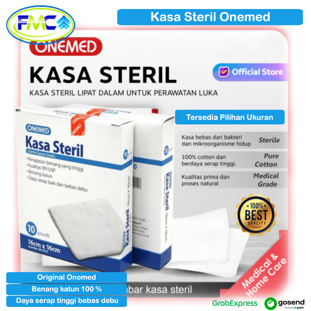 Jual Kasa Steril Onemed Untuk Luka Operasi Kain Kassa Besar Kecil ...