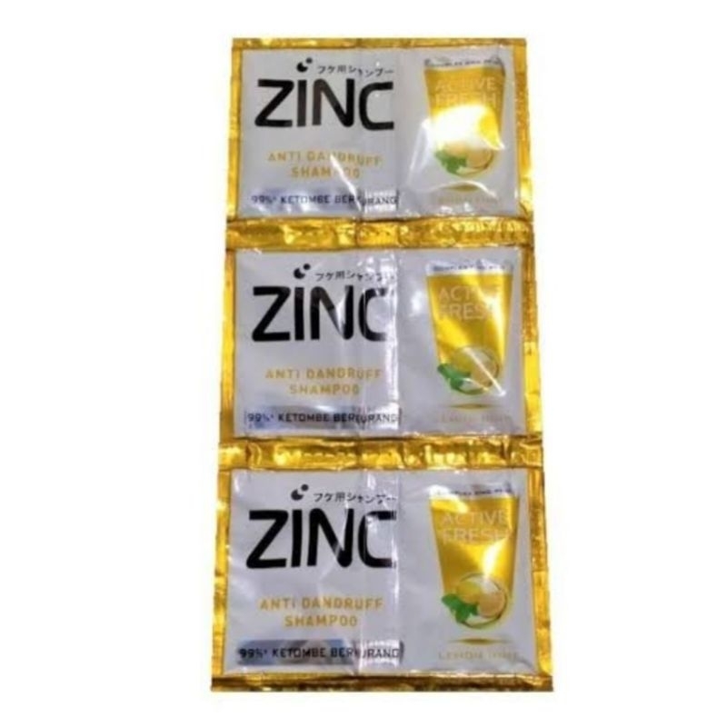 Jual ZINC Shampo Sachet 10ml x 12 (1 renceng) | Shopee Indonesia