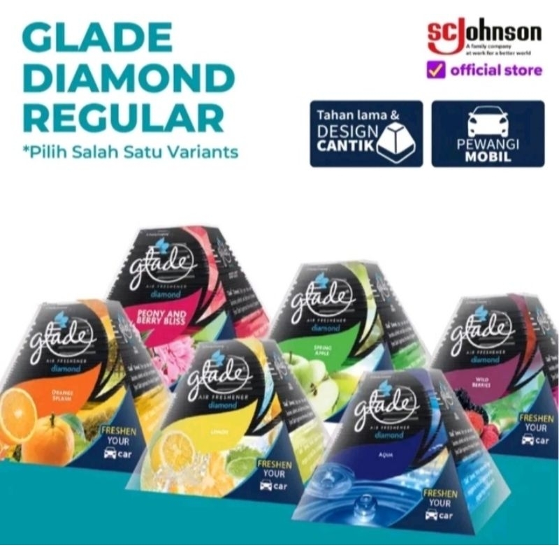 Jual Glade Diamond Car Perfume Air Freshener Regular 80ml | Shopee ...
