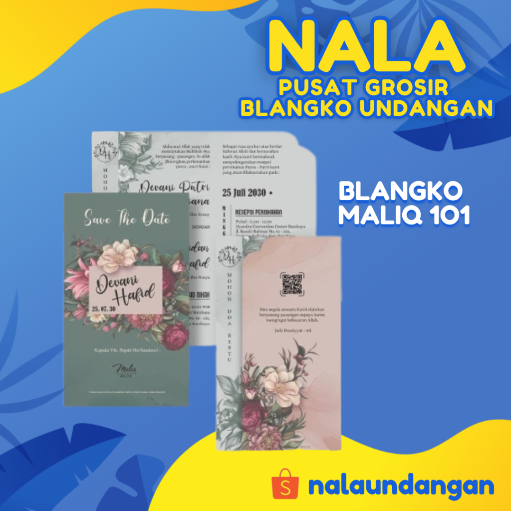Jual Blangko Undangan Maliq 101 | Pusat Grosir Blangko | NalaUndagan | Shopee Indonesia