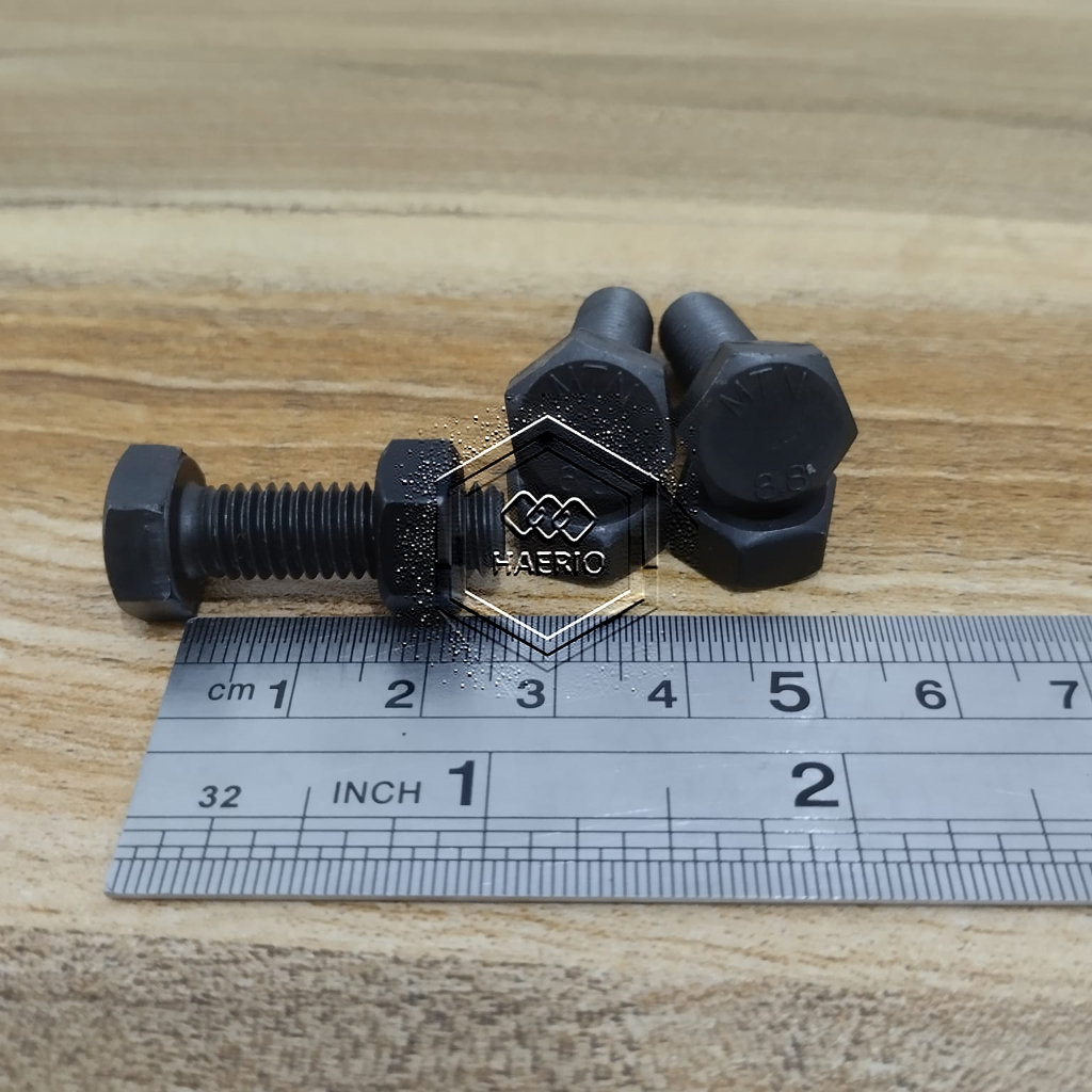 Jual BAUD MUR BAJA KUNCI 13 M8 X 25 PANJANG 2,5CM 2,5 CM BAUT MUR HTB GRADE 8.8 M8X25 FULL DRAT ...