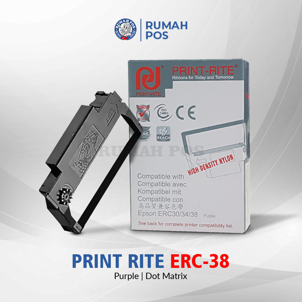 Jual Cartridge Pita Ribbon PRINT RITE ERC 38 Printer Kasir EPSON TMU ...