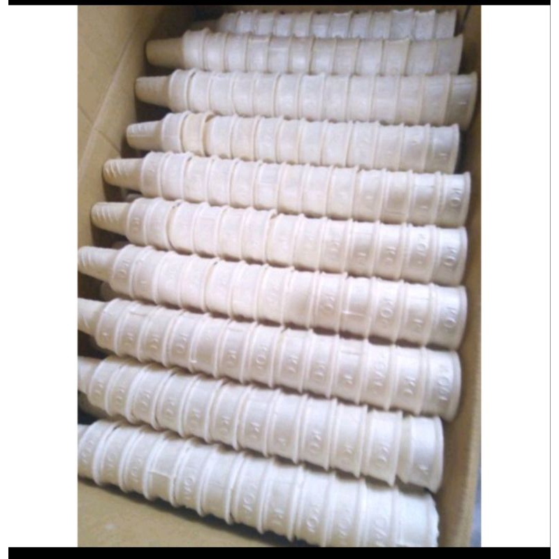 Jual Cone es cream tumpul/papak 5cm isi 500bj | Shopee Indonesia