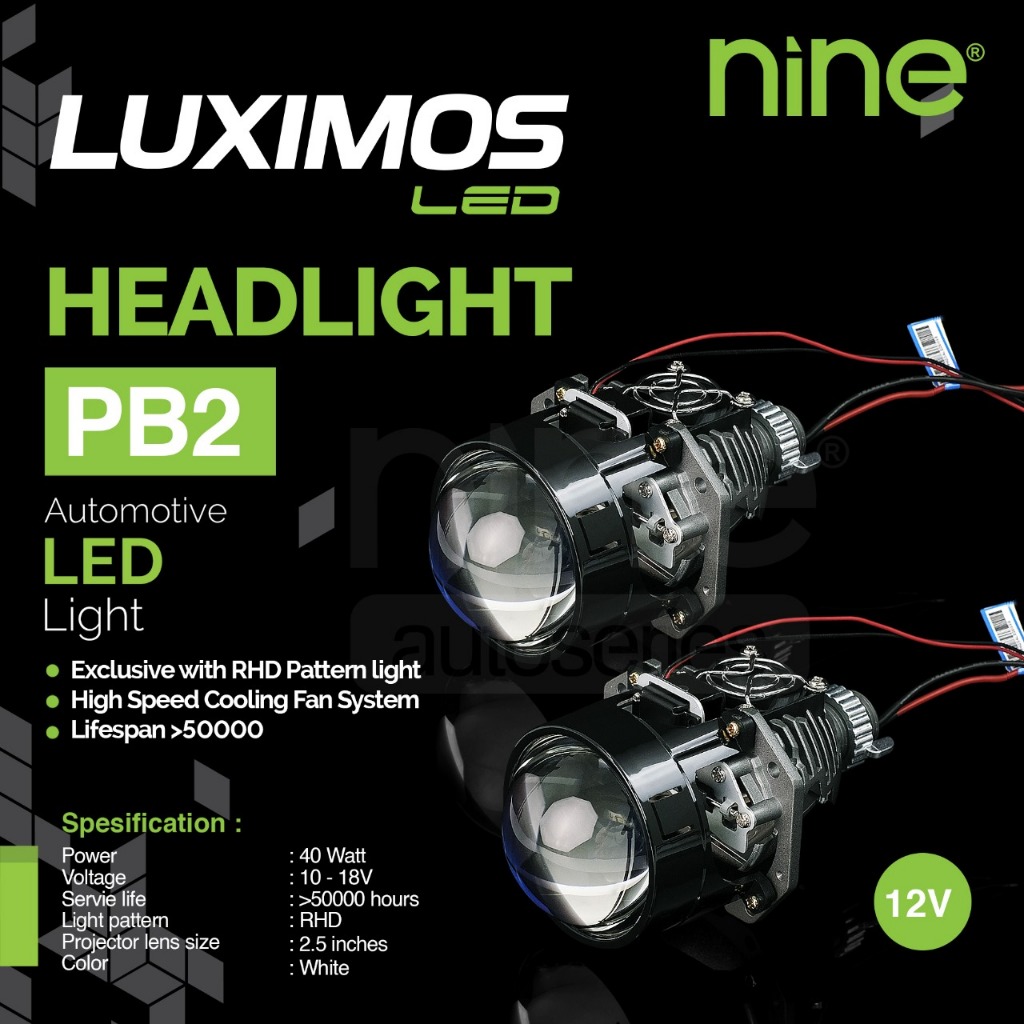 Jual LAMPU BILED MOTOR MOBIL 9NINE LUXIMOS PB2 BEAT VARIO AEROX 2.5 ...