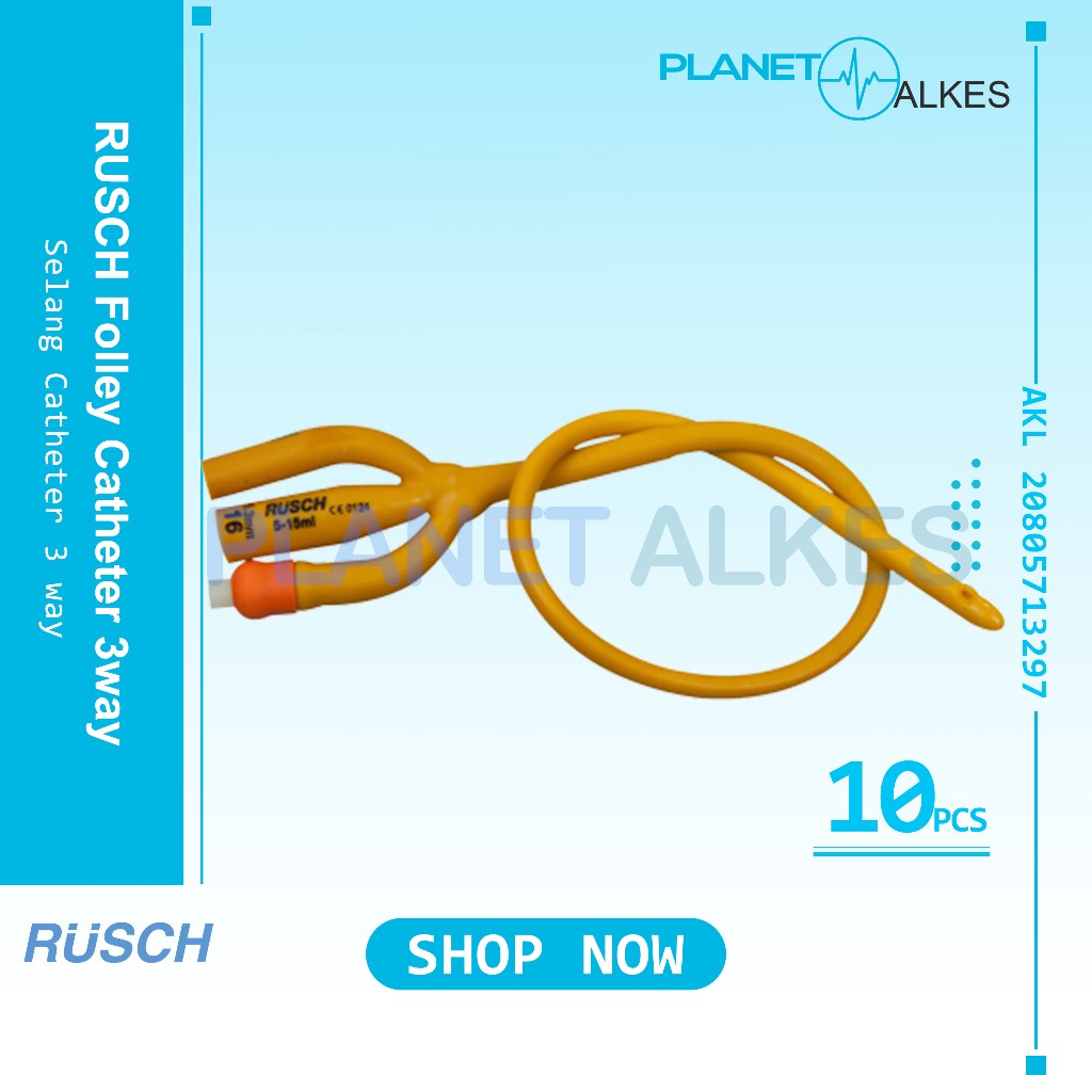 Jual Foley Catheter 3 Way Rusch GOLD / Folley Catheter/ Selang Cateter ...