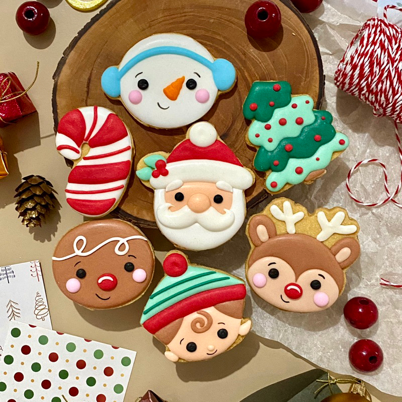 Jual BIG 8cm Christmas Cookies Character (Xmas / Kukis Natal Collection ...