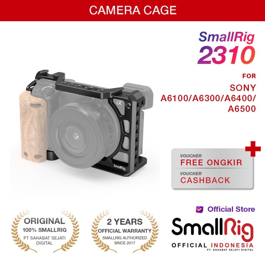 Jual SmallRig Sony A6400 Camera Cage for Magic Arm Microphone Attach ...